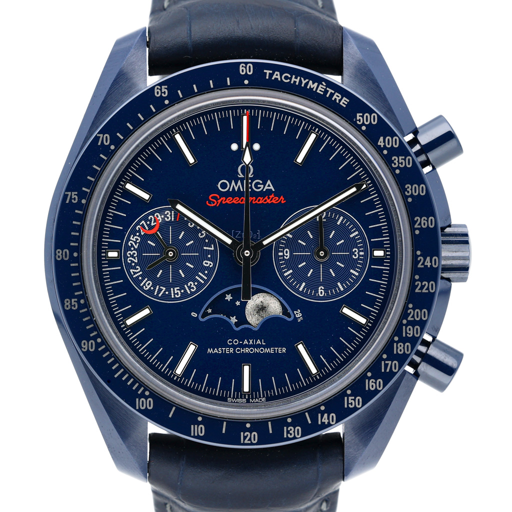 OMEGA SPEEDMASTER BLUE SIDE OF THE MOON CHRONOGRAPH - SKU: 46446 - BQ ...